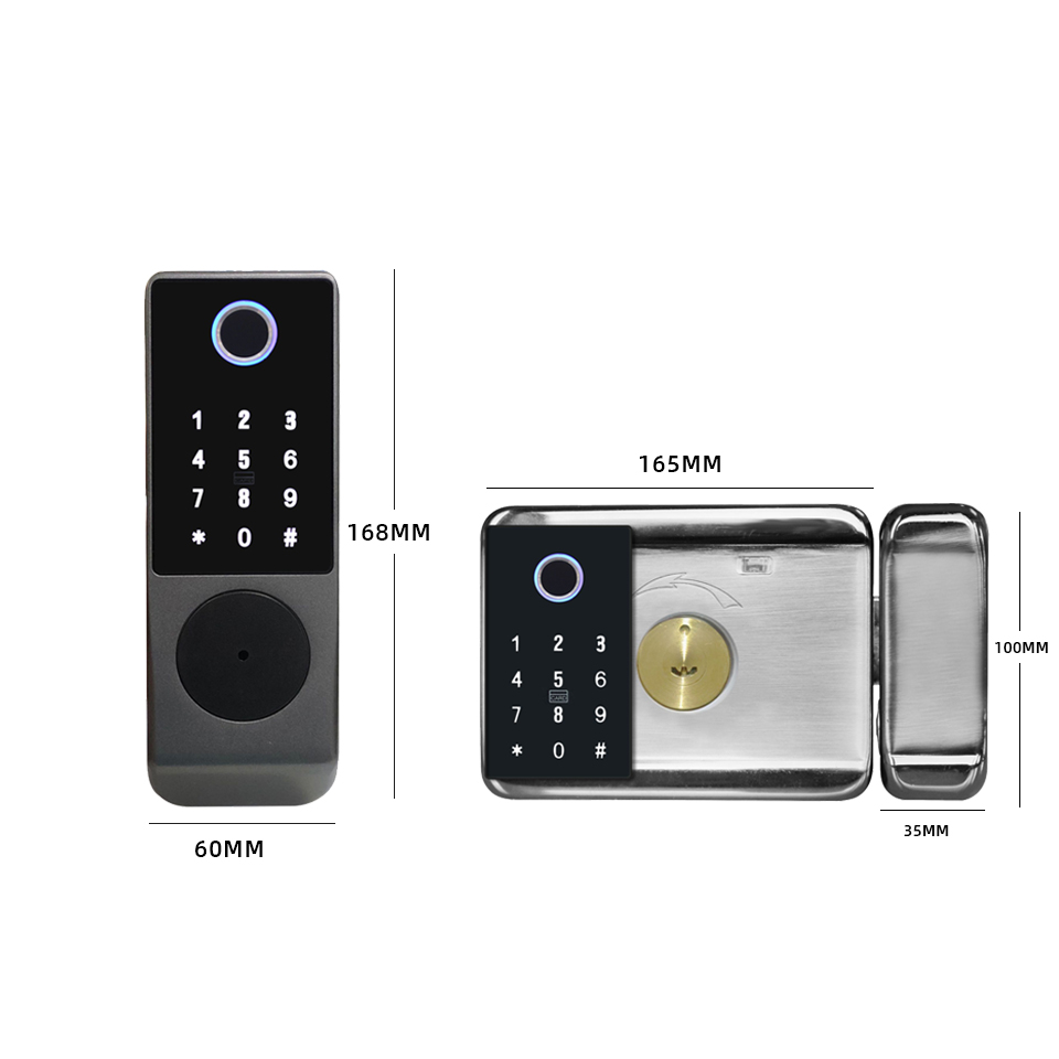 Tuya Smart Gate Lock with Fingerprint & App Control